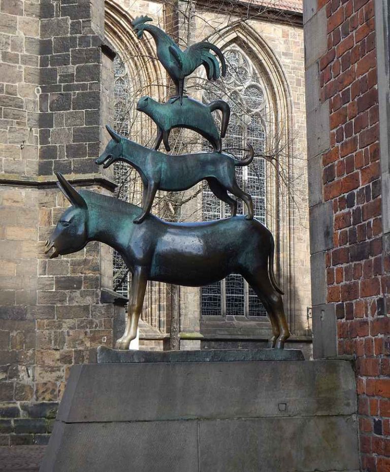 The Bremen Town Musicians Bronze Animal Statues for Sale BOKK-372 ...