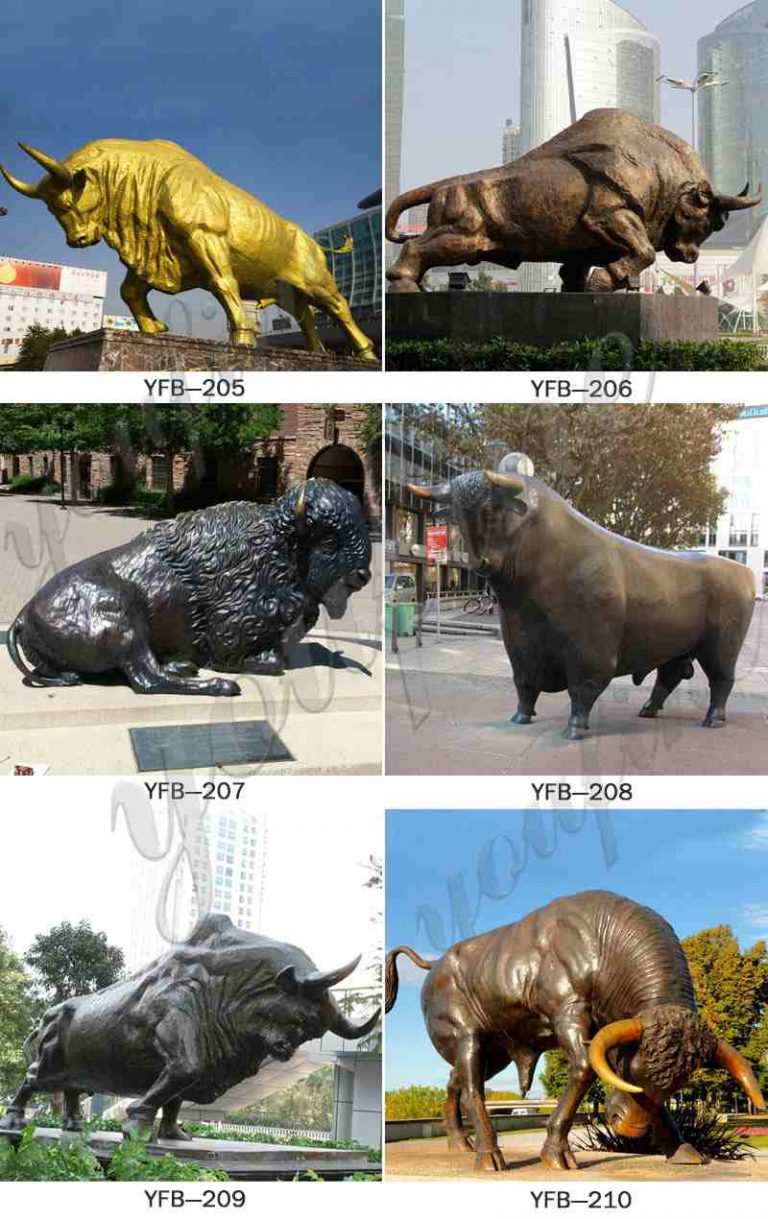 Outdoor Large Chicago Bronze Bull Statue for Decor for Sale BOKK-352 ...